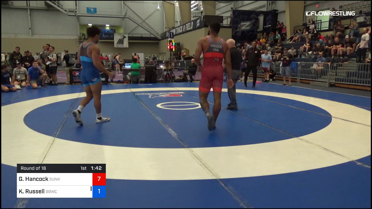 97 Kg Round Of 16 G Angelo Hancock Sunkist Kids Wrestling Club Vs Kaden ...