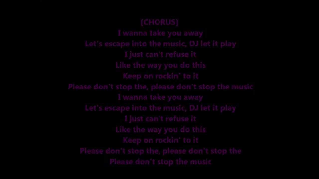 Please Dont Stop The Music-Rhianna lyrics - YouTube