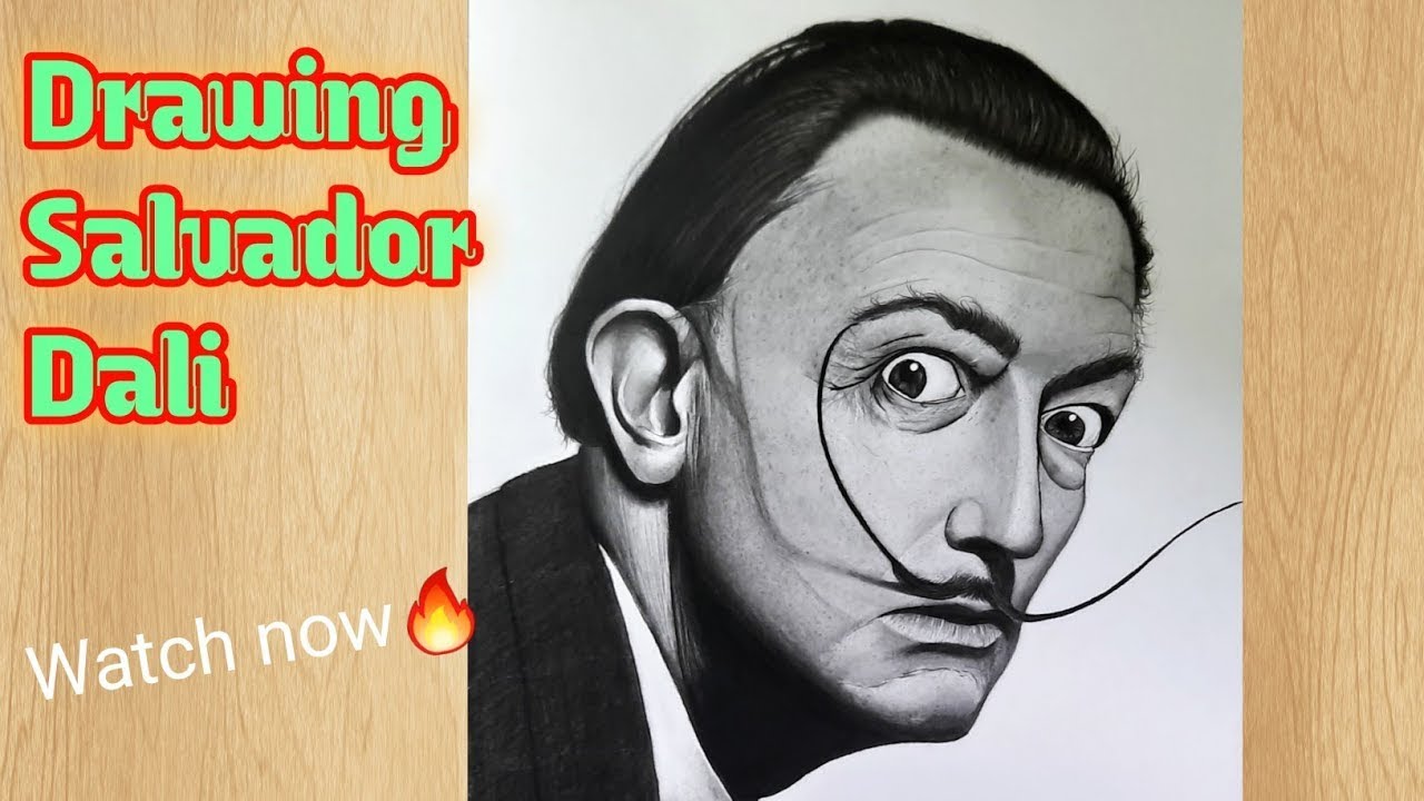 Drawing Salvador Dali/How to draw Salvador Dali(Timelapse)/Salvador ...