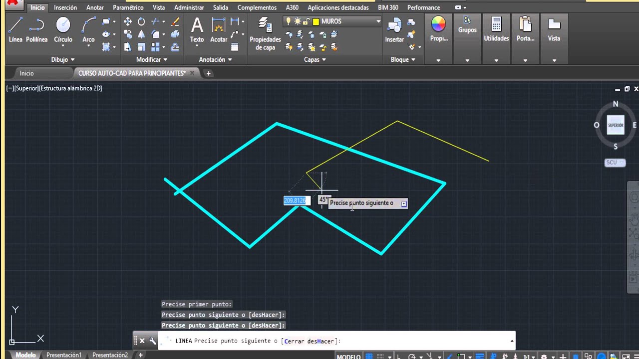 Curso Auto Cad 2016 - Vídeo 3 grosor de línea y tipo de linea - YouTube