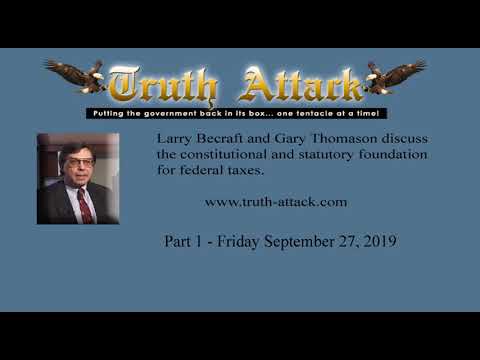Larry Becraft: Tax Education: Sept 27, 2019 Part 1 - YouTube