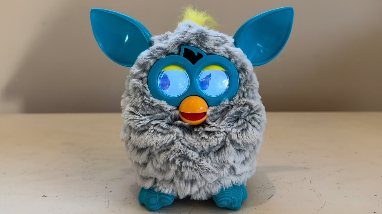 Hasbro 2012 Furby - Rain Cloud - Grey/Blue/Yellow - YouTube