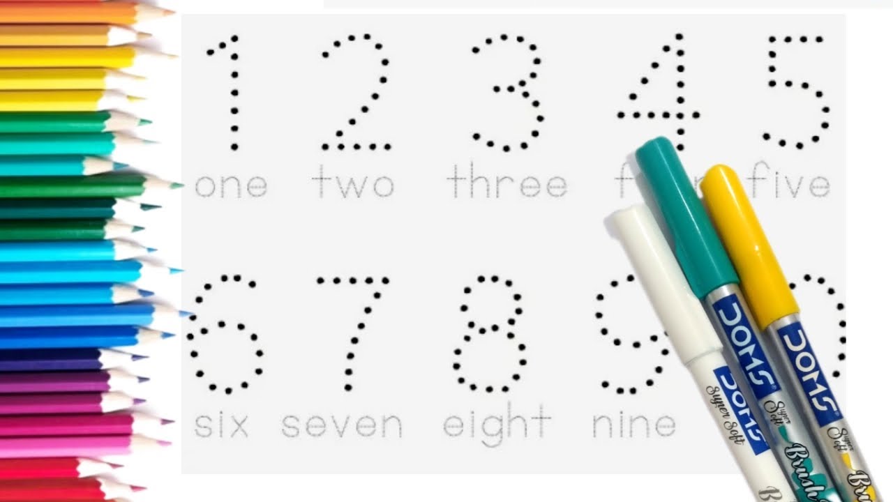 1234 counting and numbers name for nursery class kids one two three ...