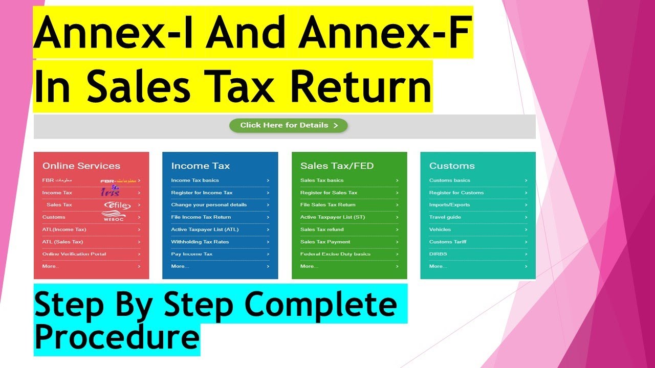 Annex I Annex F In Sales Tax Return Complete Procedure YouTube annex-i-annex-f-in-sales-tax-return-complete-procedure-youtube