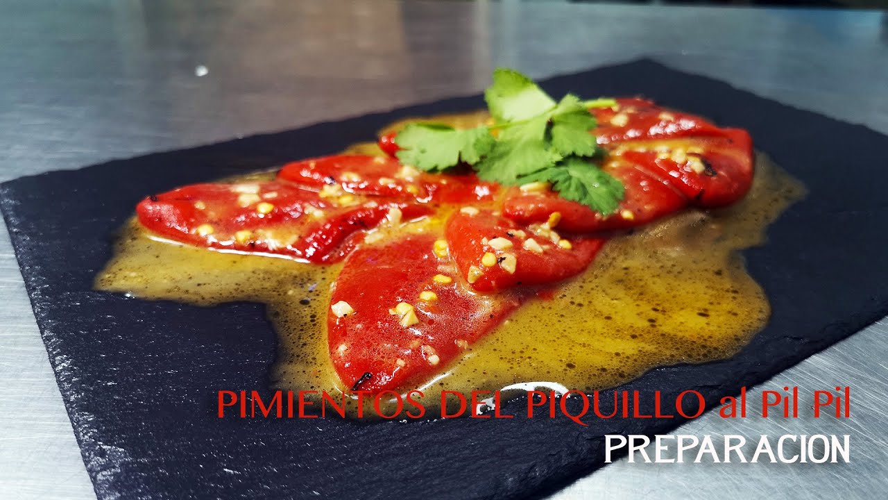 Pimientos del piquillo al pil pil - YouTube
