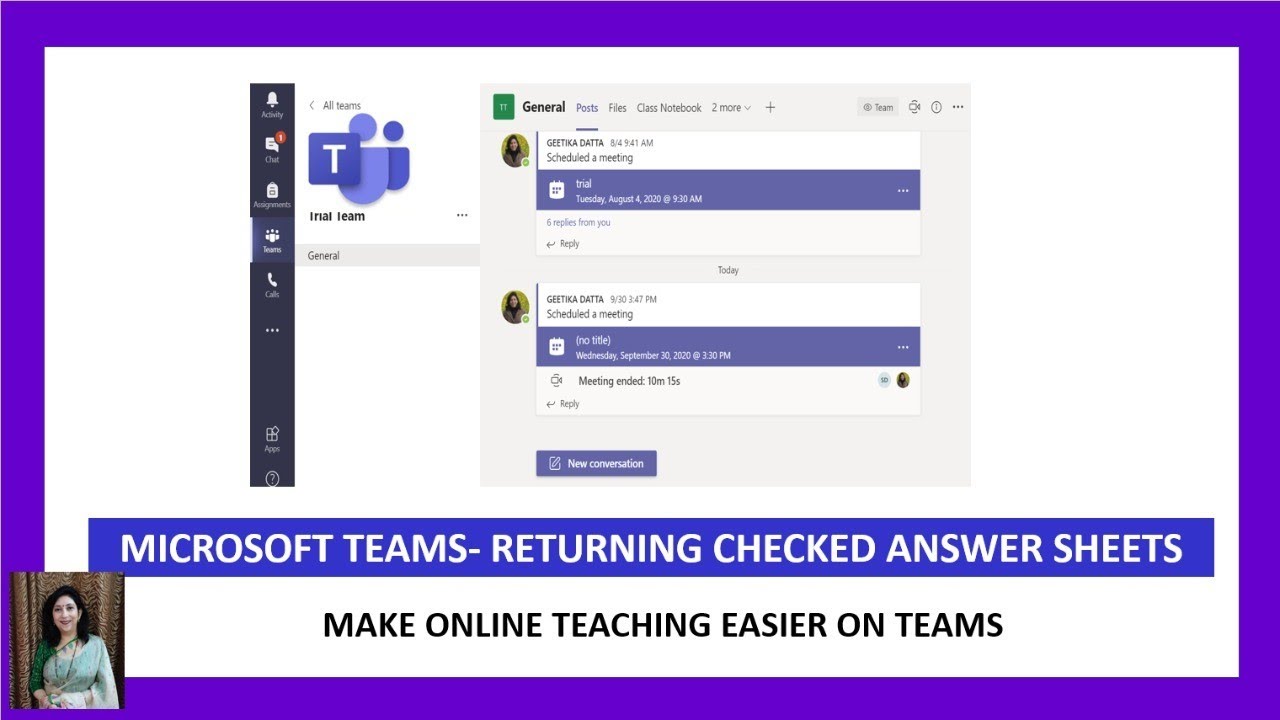 MICROSOFT TEAMS : Returning checked Answer sheets through Teams chat ...