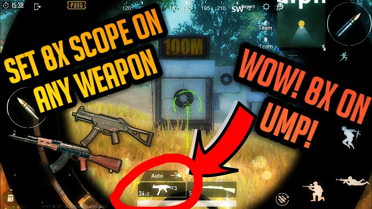 How to set 8x scope on any Weapon |Pubg Mobile Trick| - YouTube