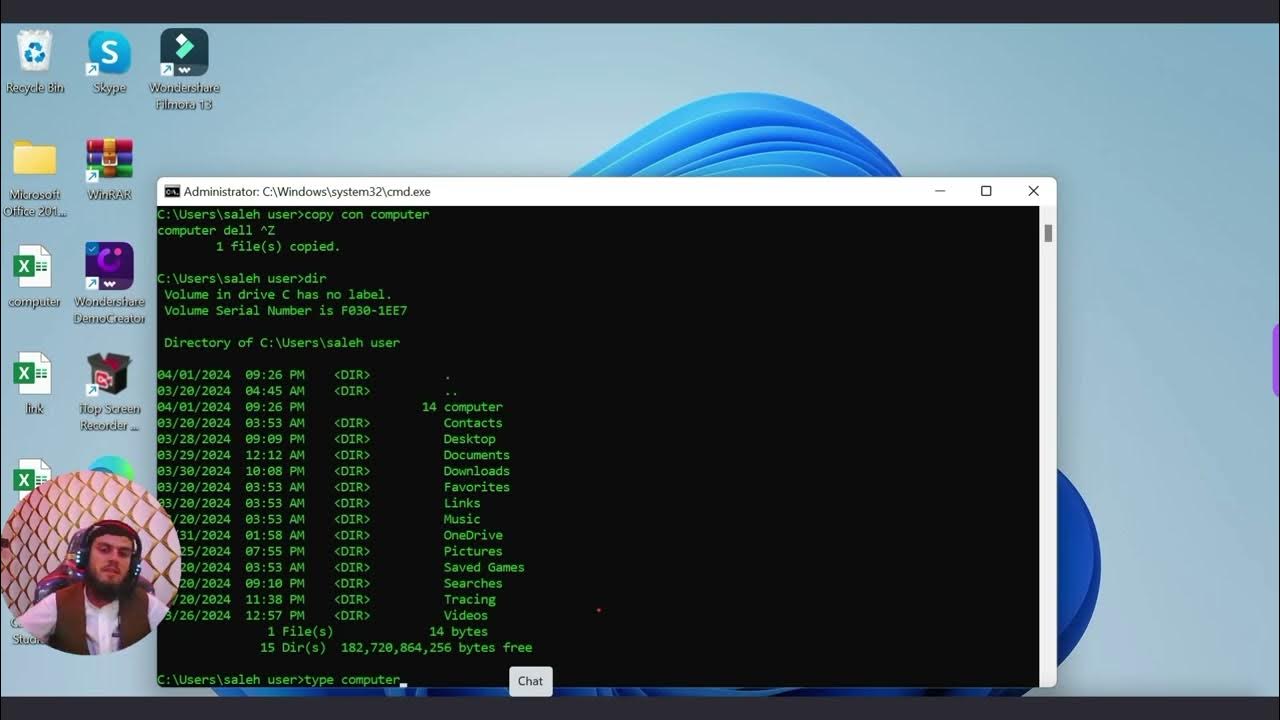 How to create file in cmd - YouTube
