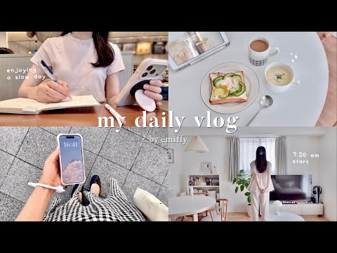 予定のない休日に早起きして､ひとり時間を楽しむ1日の過ごし方⛅️｜お部屋リセット､一人カフェ☕️､趣味🍳🎞️🤎｜newスマホケース📱