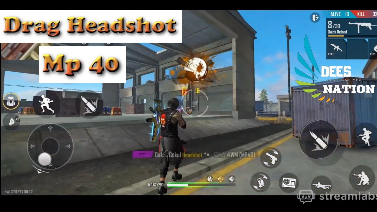 Drag Shot Free Fire | Mp40 | Swag Gaming - YouTube