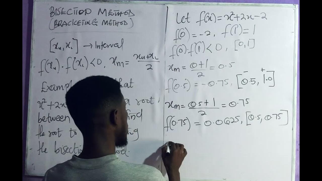 Using bisection method to estimate roots - YouTube