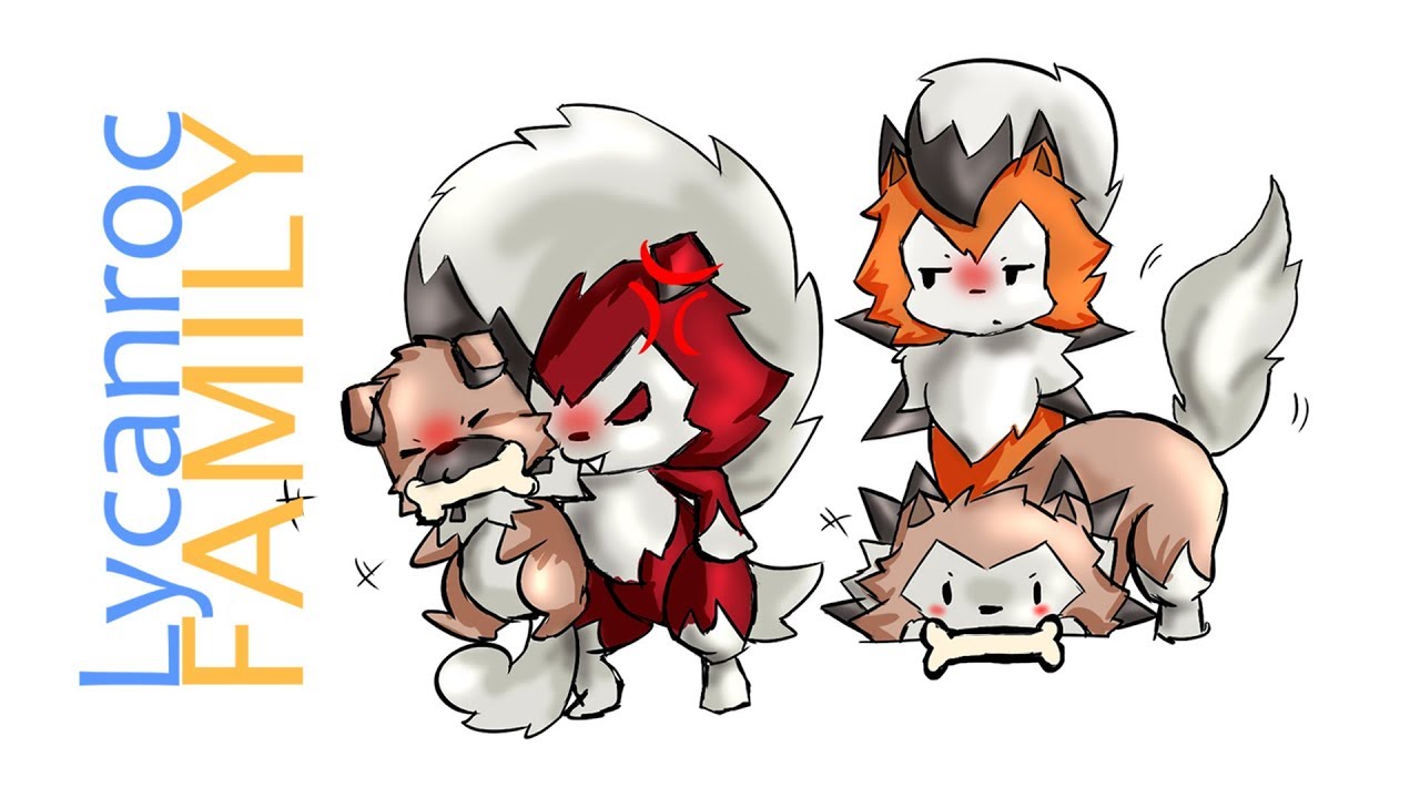 Pokemon Chibi Requests #5: Lycanroc Family. - YouTube