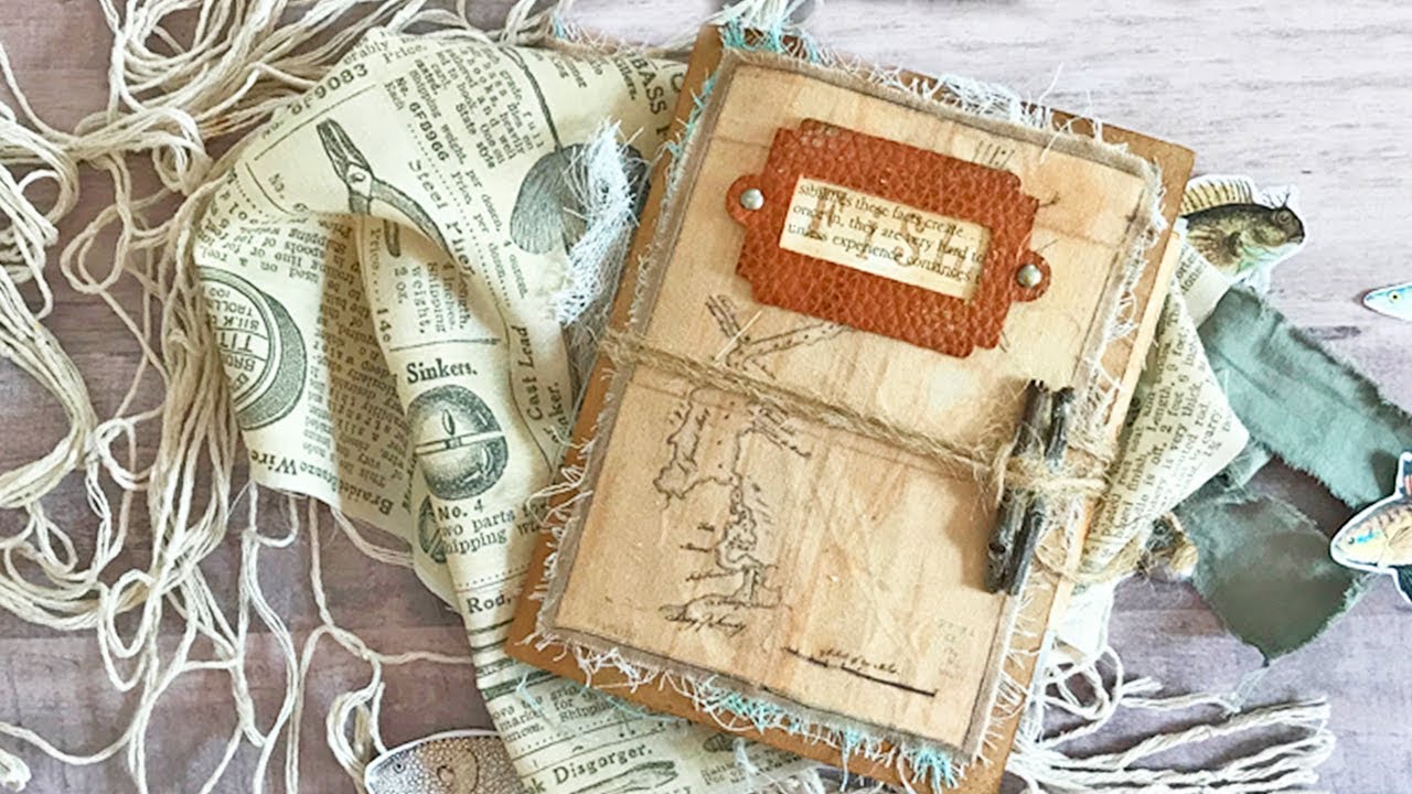 Masculine Junk Journal: Fish Stories Flip Through - YouTube