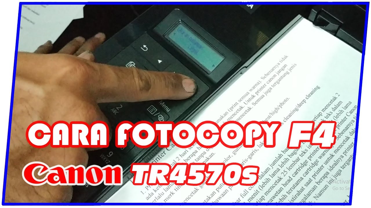 Cara Fotocopy F4 / Folio di Printer Canon TR4570s - YouTube