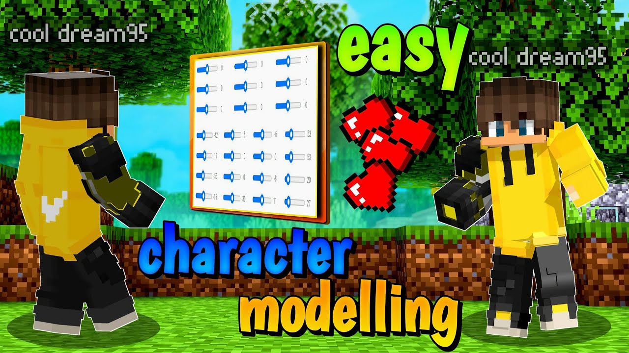 Easy character modelling | Minecraft character modelling easy process ...