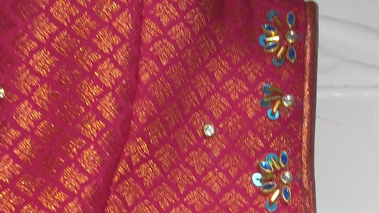 aari work blouse with normal needle designs /aariwork - YouTube