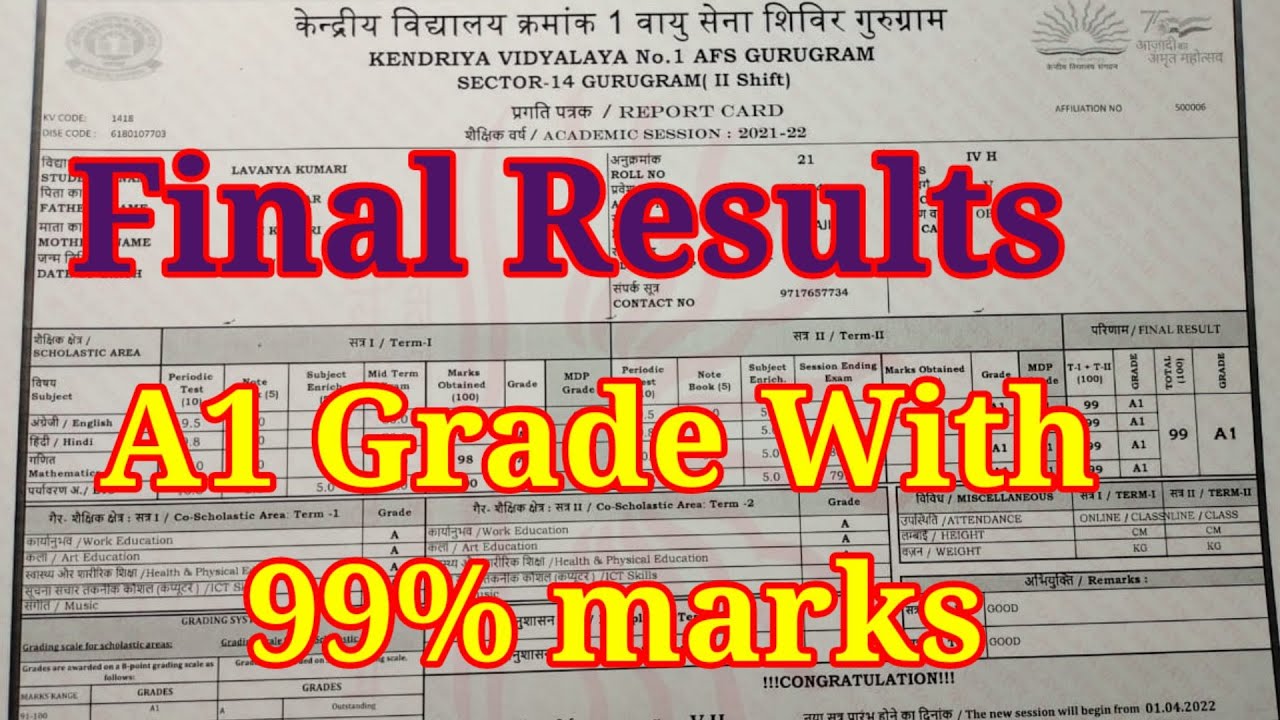 Report Card | Academic Report Card | Final Exam Report Card | Annual ...
