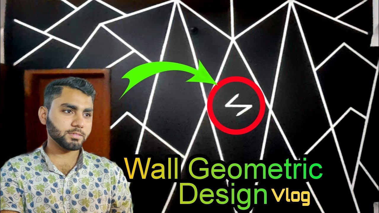 Wall Geometric Design Room vlog |wall decorations| lahori Editing ...