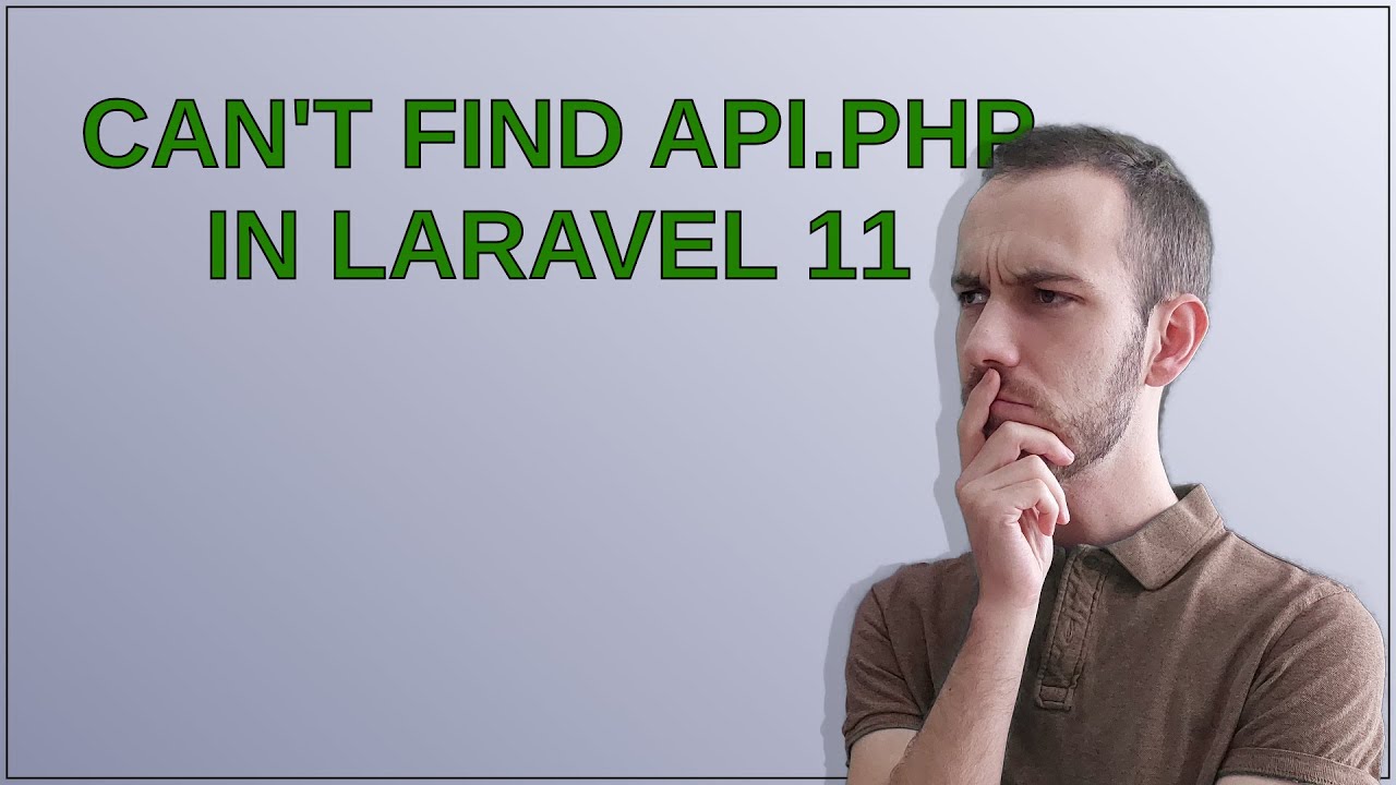 Can't find api.php in Laravel 11 - YouTube Can't find api.php in Laravel 11 - YouTube