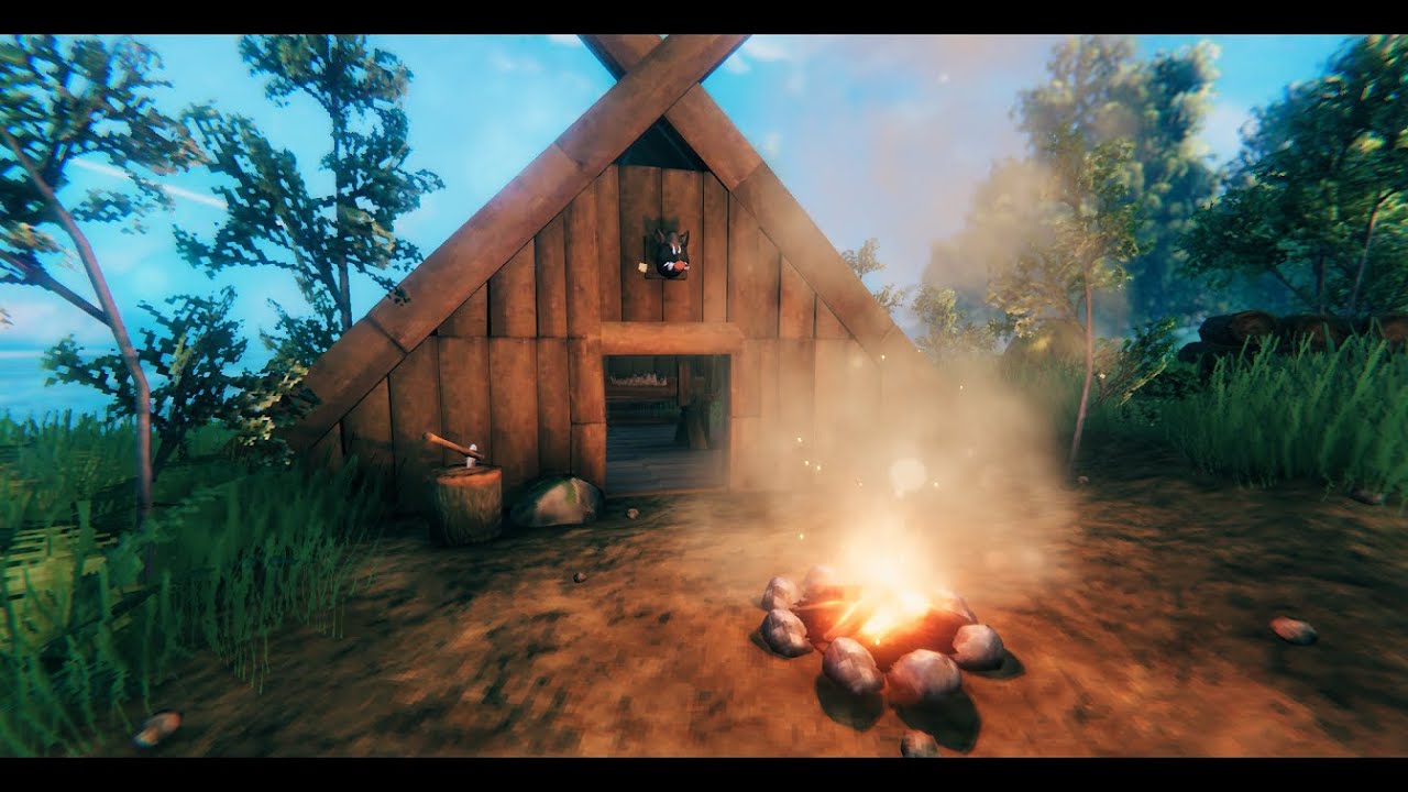 Valheim | Seaside Cabin Ambience and Soundtrack - YouTube