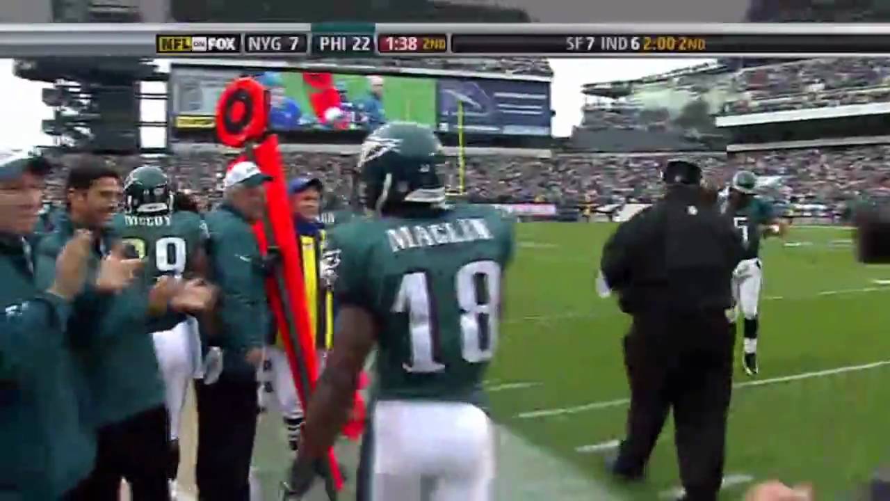 Desean Jackson TD ref falls lol (HD) - YouTube