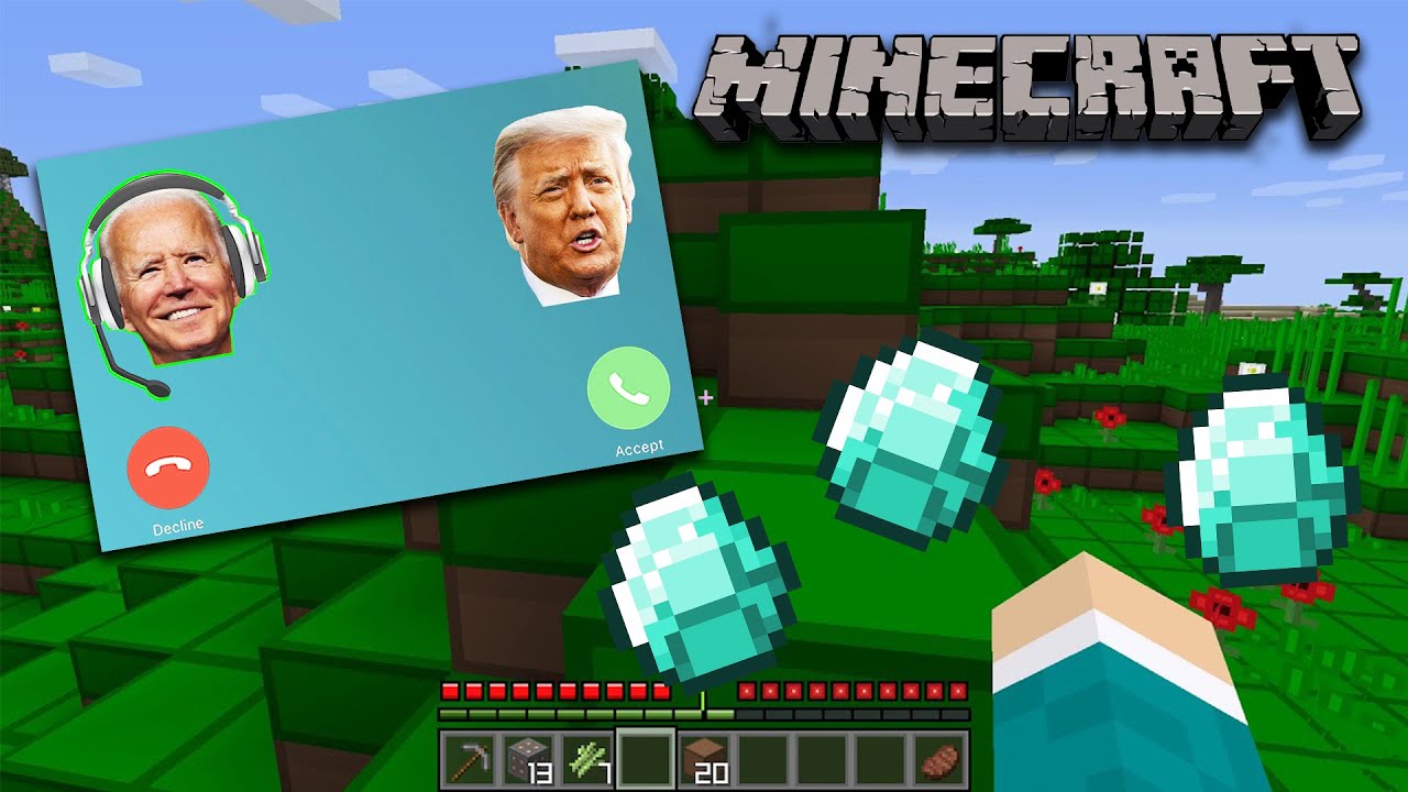 Donald Trump and Joe Biden Roasting Each Other In Minecraft ! - YouTube