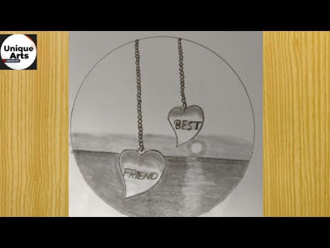 How to draw BBF Drawing step by step|Drawing best friend |BBF sketching ...