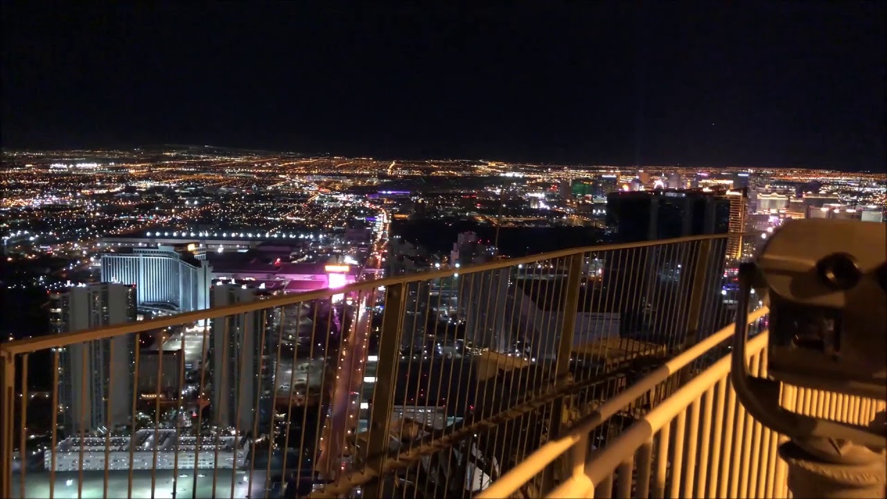 stratosphere tower - Night view of Las Vegas - YouTube