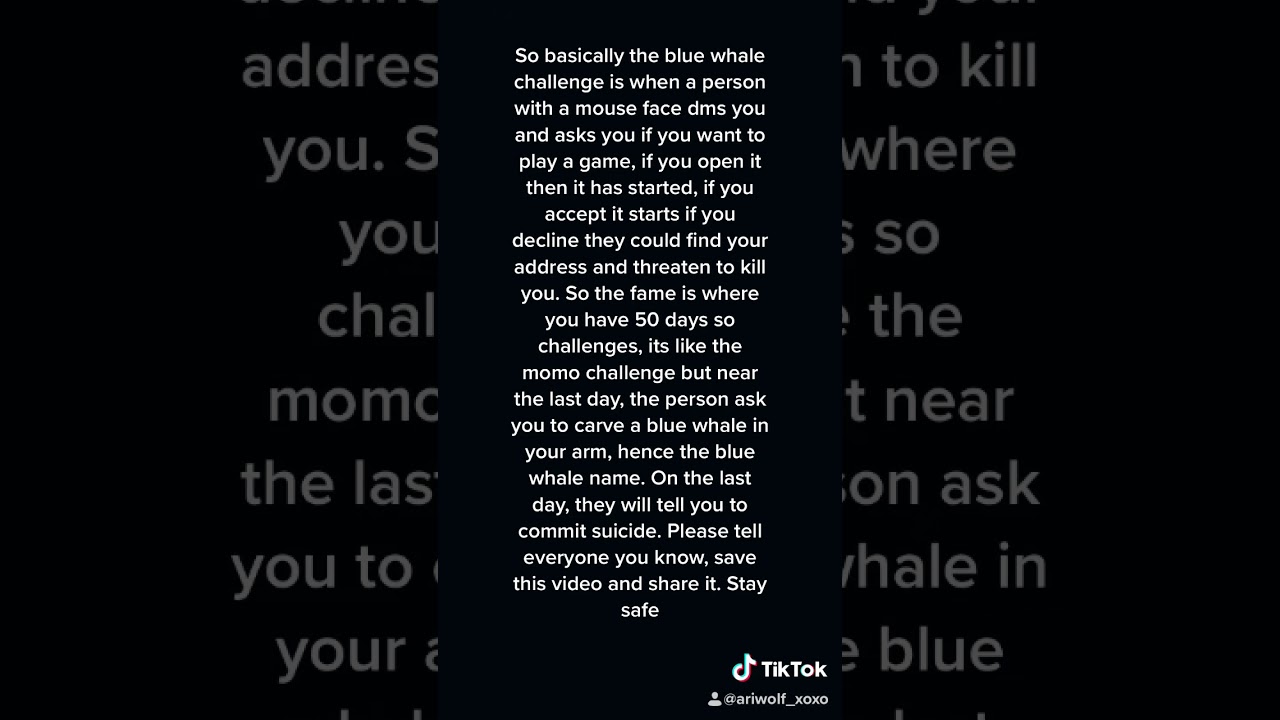 PART TWO OF THE BLUE WHALE CHALLENGE IS BACK - YouTube
