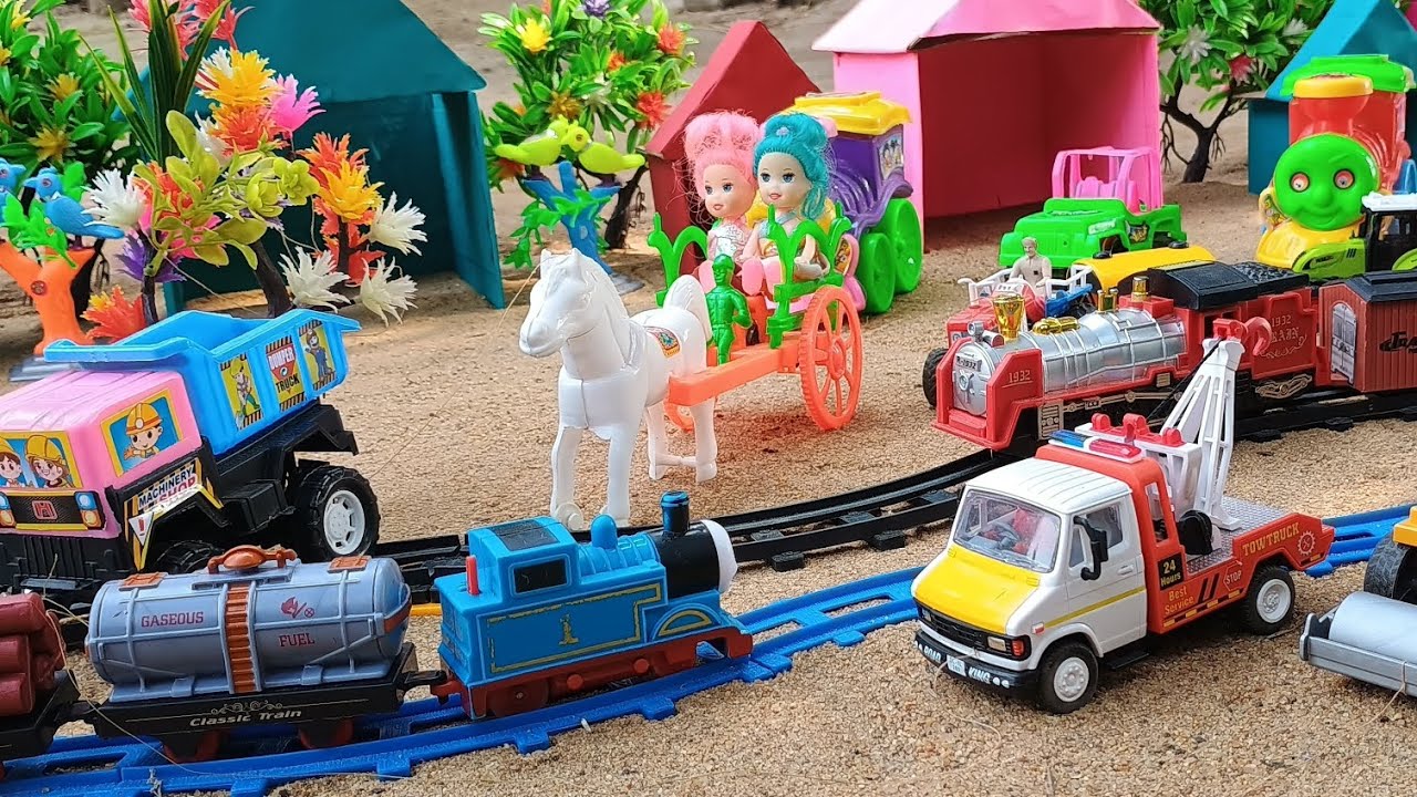 Amazing Toys Video-Tractor, Horse,Doll,Track,Track Crane,JCB Tiltable ...
