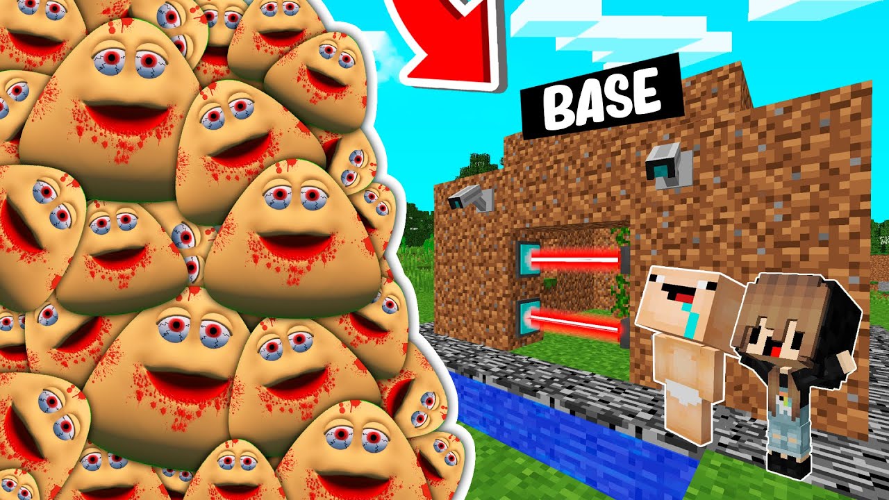 RETO DE LA BASE VS 1000000 POU😨😱 BASE BEBE NOOB VS POU.EXE en MINECRAFT ...