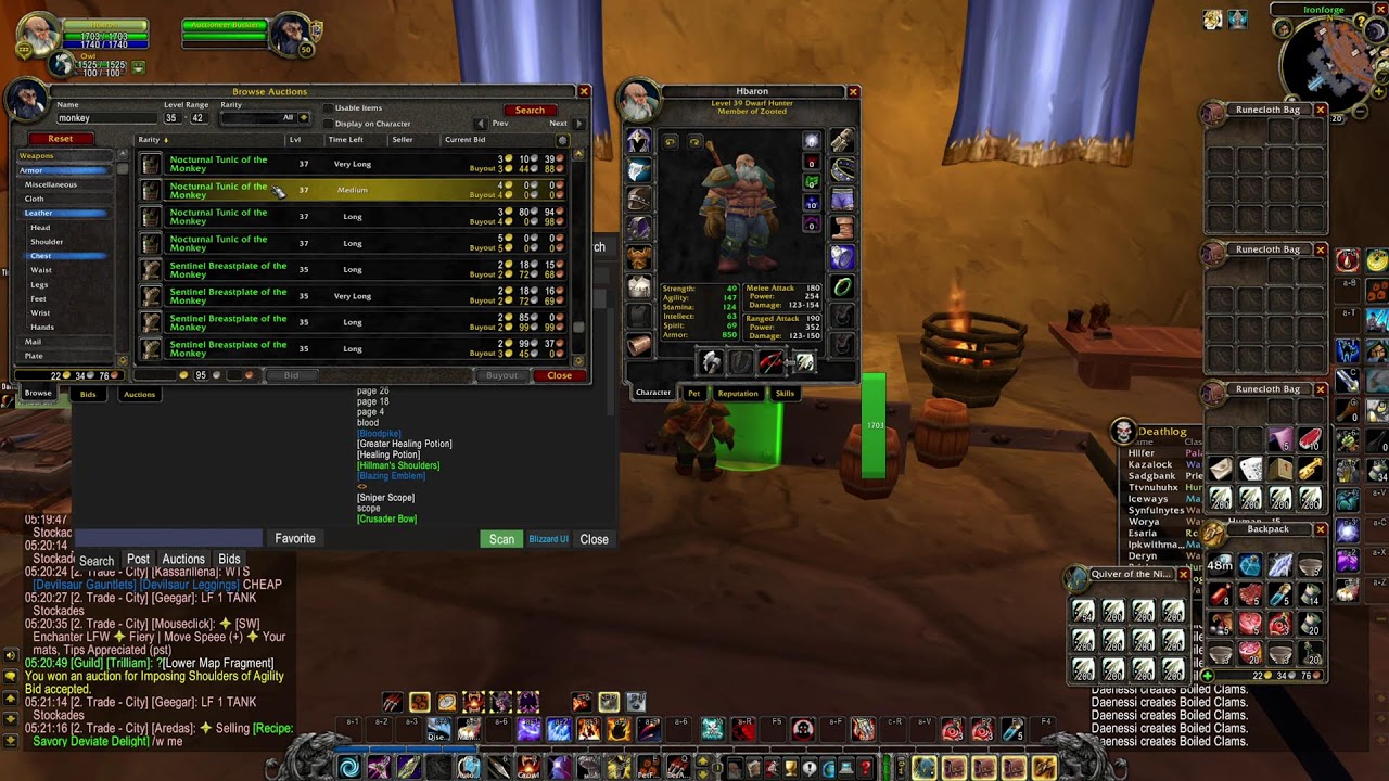 Wow Classic Hardcore 10 Defias Pillager Lvl 33 Hunter Youtube