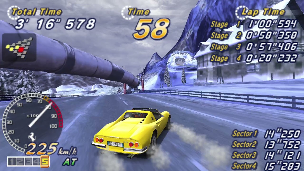 Outrun 2006 Coast 2 Coast (PSP) Time Attack Outrun 2 SP Goal C 4:46:220 ...