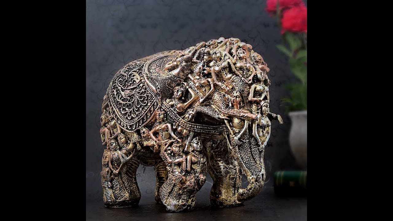 Truly Earthy Carved Masterpiece Elephant - YouTube