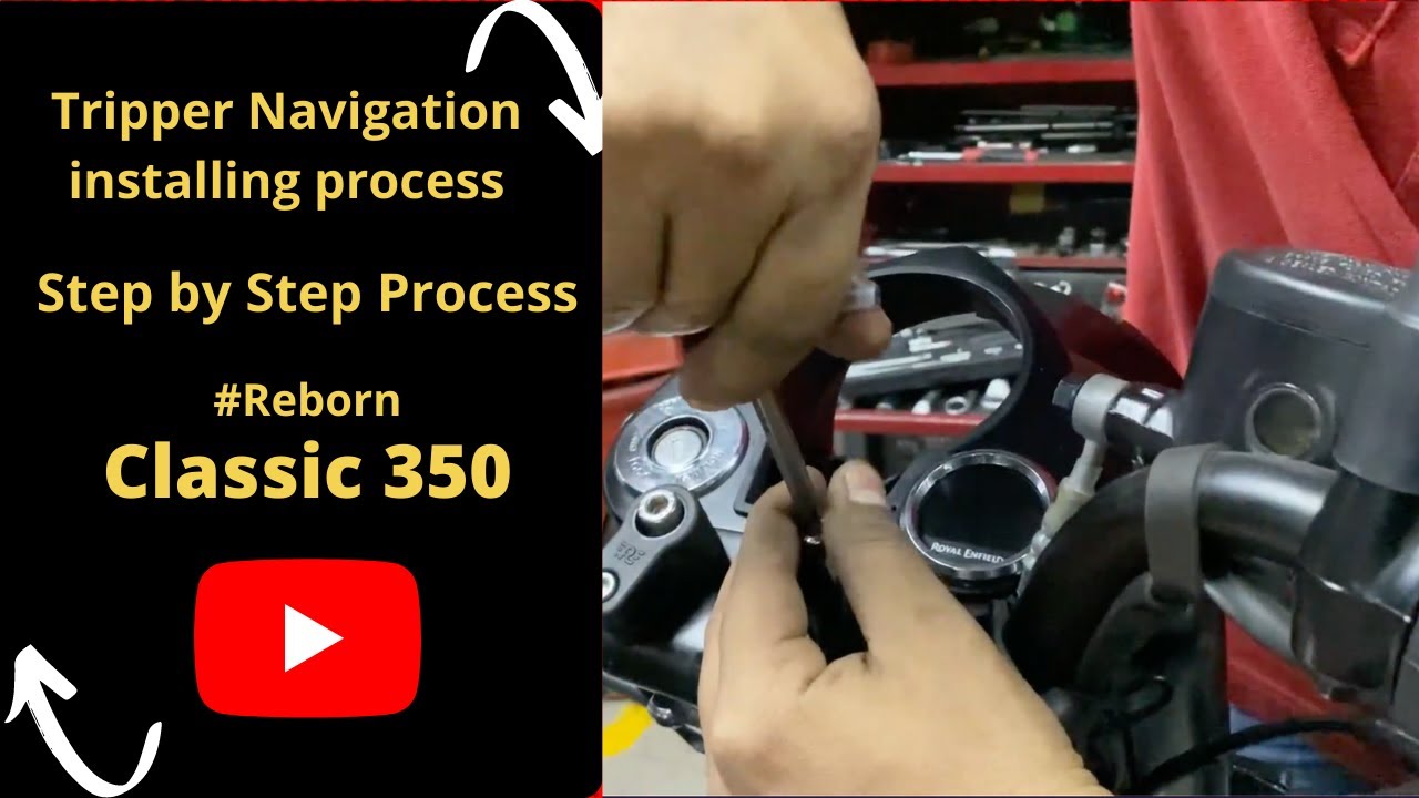 Tripper Navigation Installing process Step by Step Classic 350 Reborn ...
