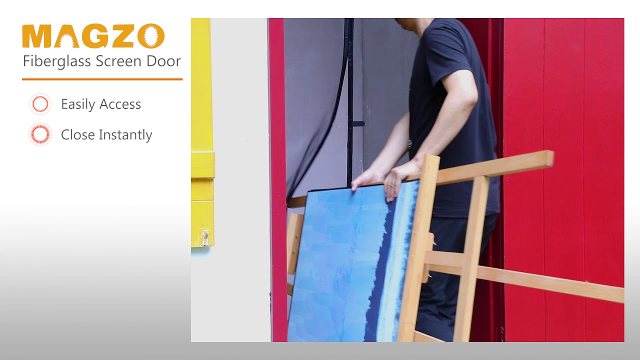 MAGZO magnetic screen door - YouTube