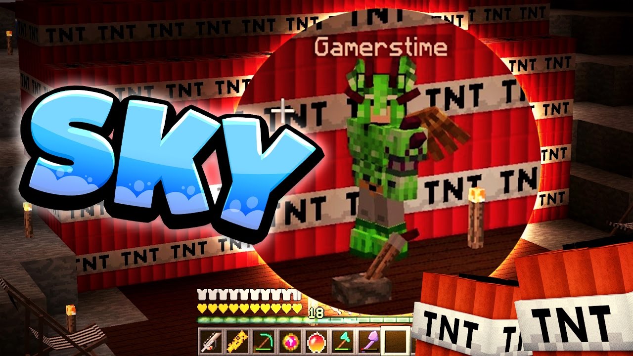 GAMERSTIME WILL MEINE GANZE INSEL SPRENGEN MINECRAFT SKY - YouTube