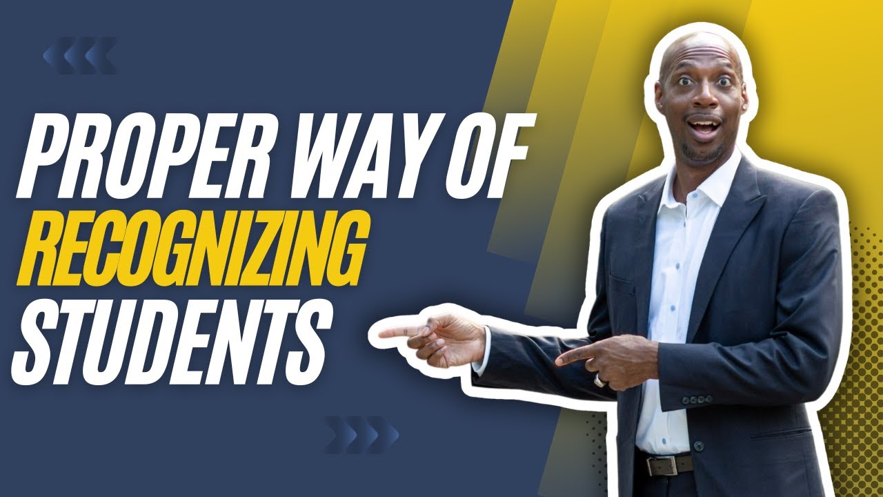 How To Give a REAL Recognition to Your Students [Part 1] - YouTube