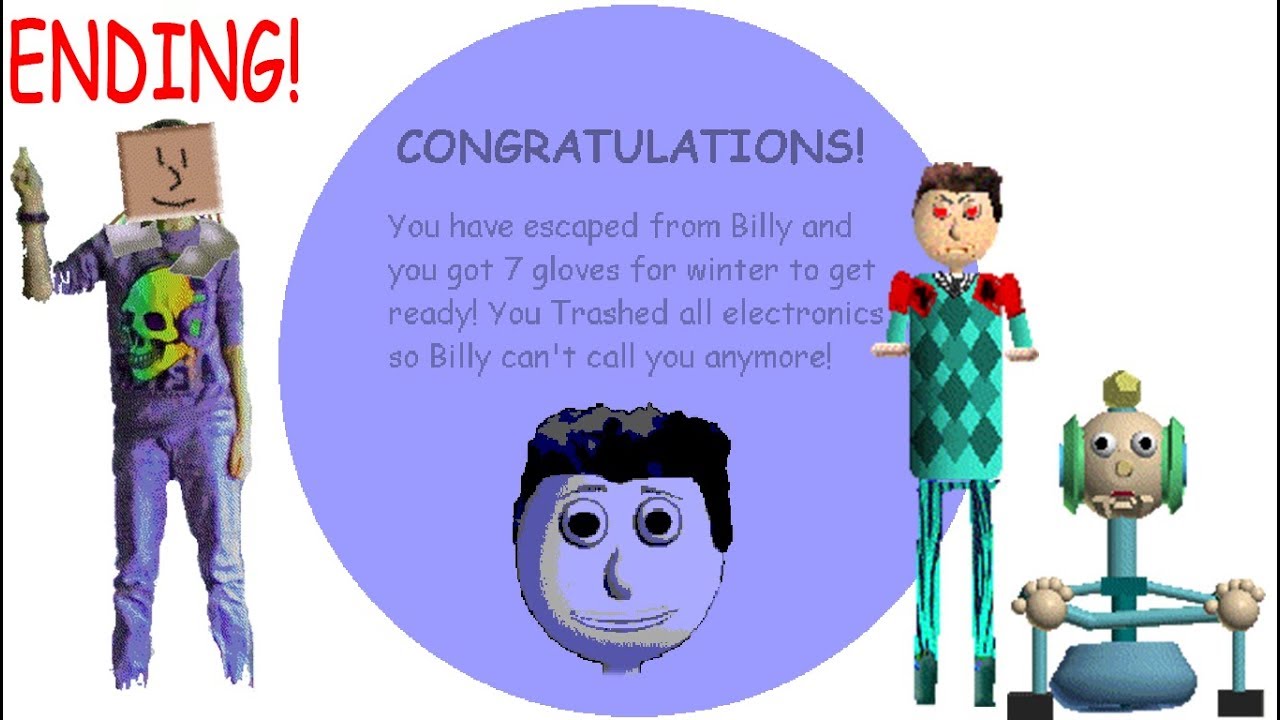 Billy's Basic Educational Game Release 1.15 ENDING [Baldi Mod] - YouTube