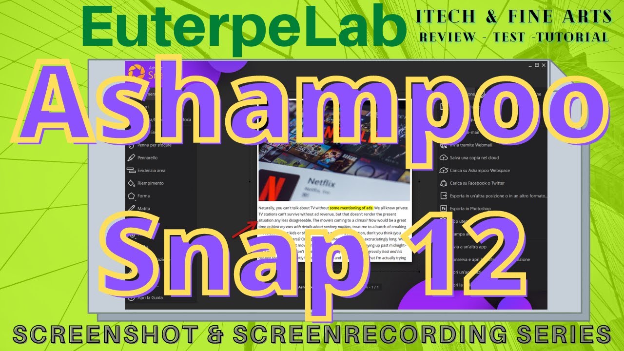 Ashampoo Snap 12 - Review - EuterpeLab - Screenshot Tools Serie 002 ...