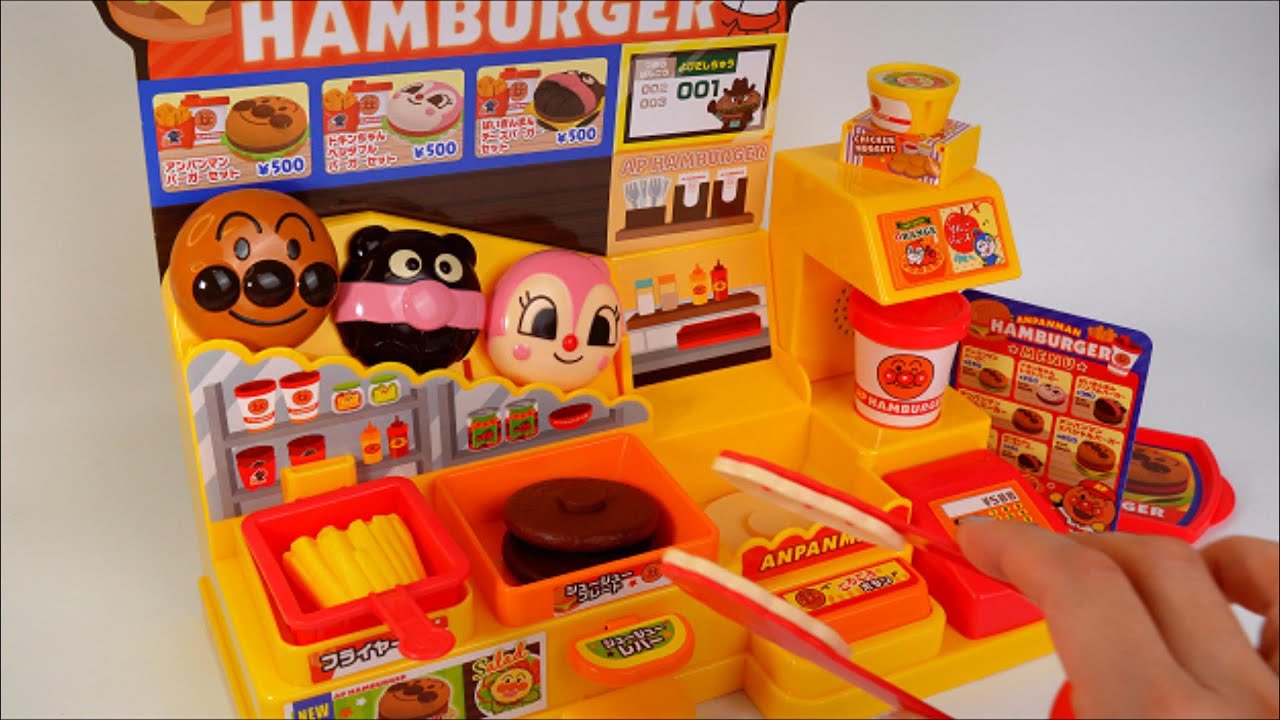 🍔Anpanman Burger Shop Toy Unboxing & Play ASMR ｜ アンパンマンバーガーショップおもちゃ開封 ...
