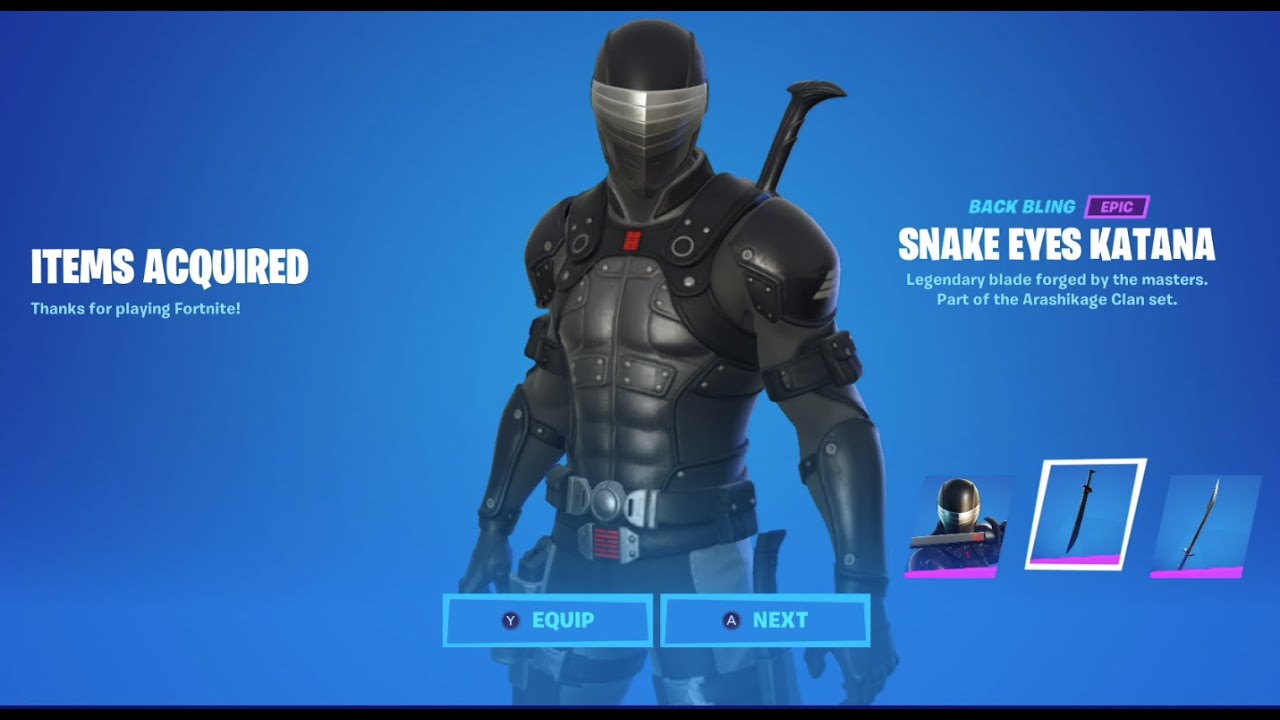 Buying Snake Eyes skin in Fortnite Item Shop - YouTube
