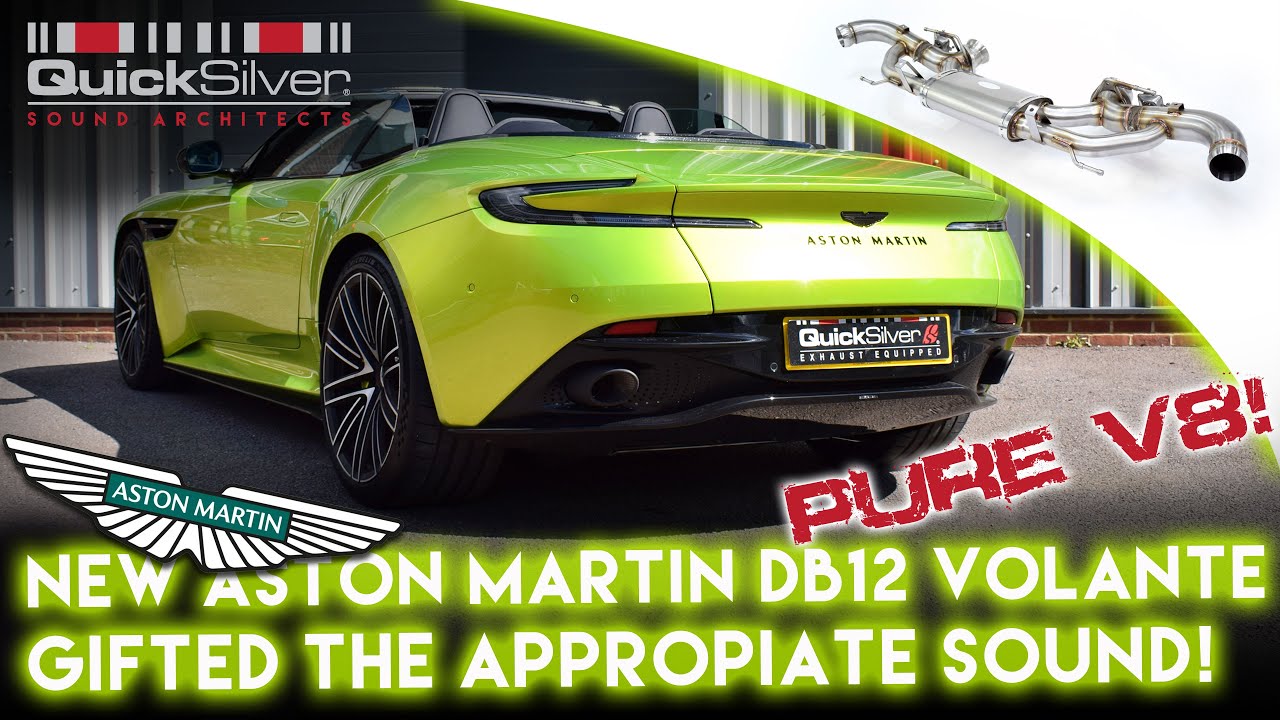 Aston Martin DB12 Volante | Pure V8 Sound | QuickSilver Exhaust Upgrade ...