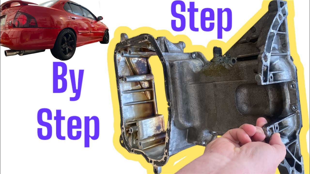B15 Sentra- How to remove upper oil pan easily. qr25de, Altima, specv ...