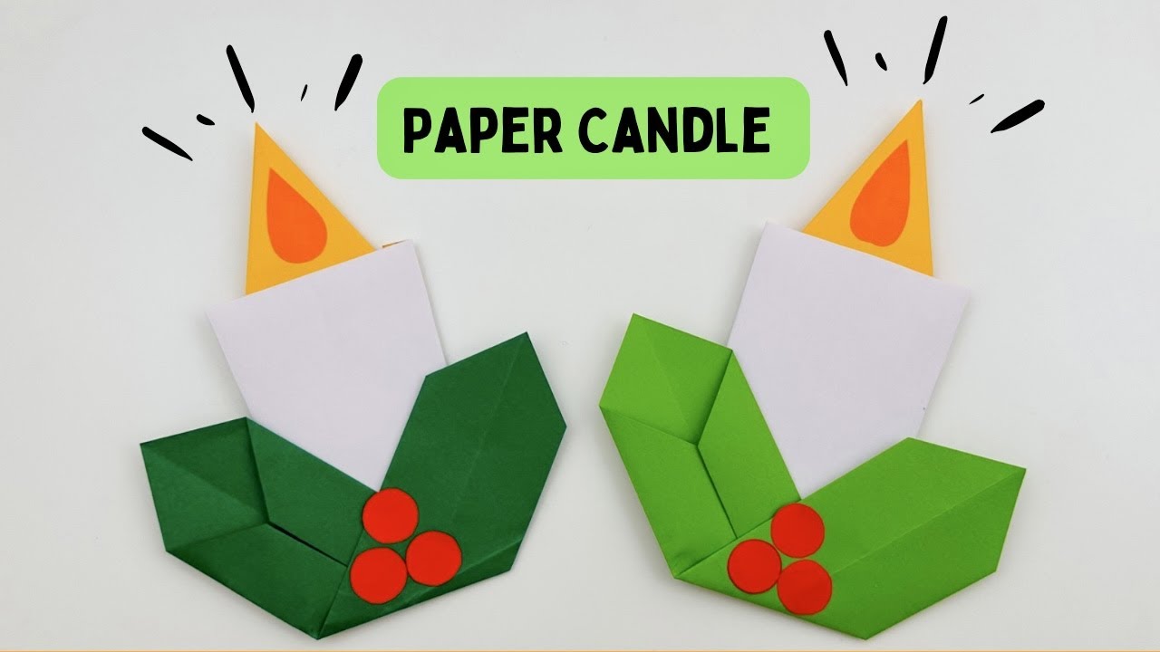 How To Make Easy Paper Candle For Kids / Nursery Craft Ideas / Paper ...