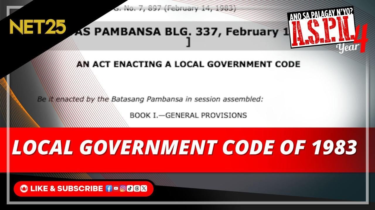 Araw Sa Pilipinas Noon: Pagpapatupad ng Local Government Code | ASPN ...