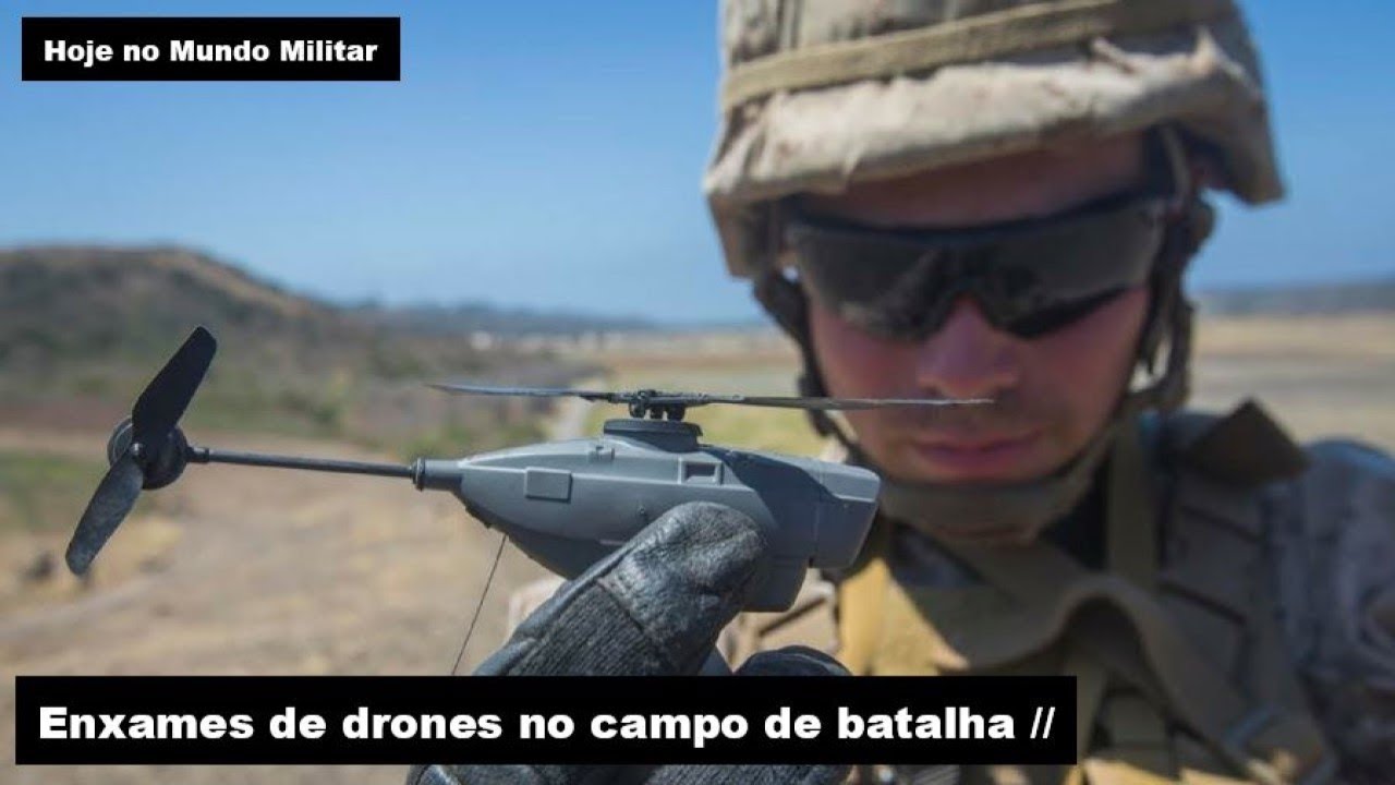 Enxames de drones no campo de batalha - YouTube