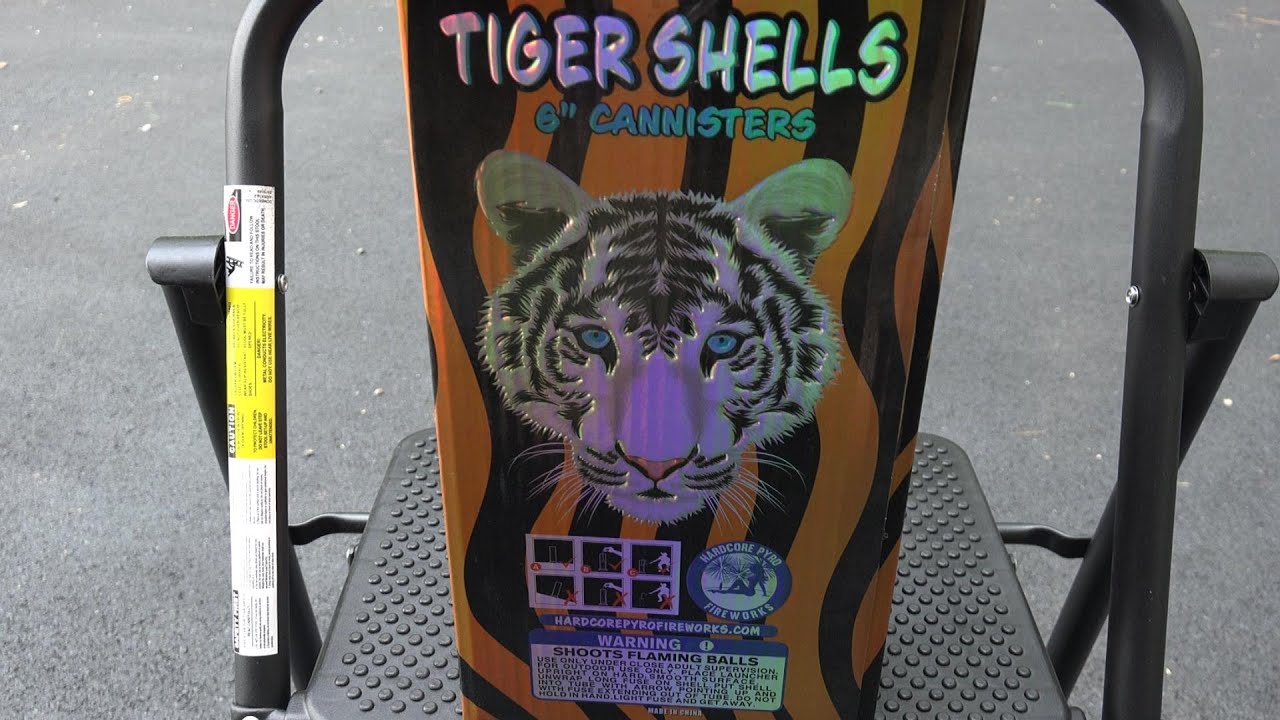 6" TIGER CANISTER SHELLS by HARDCORE PYRO FIREWORKS - YouTube