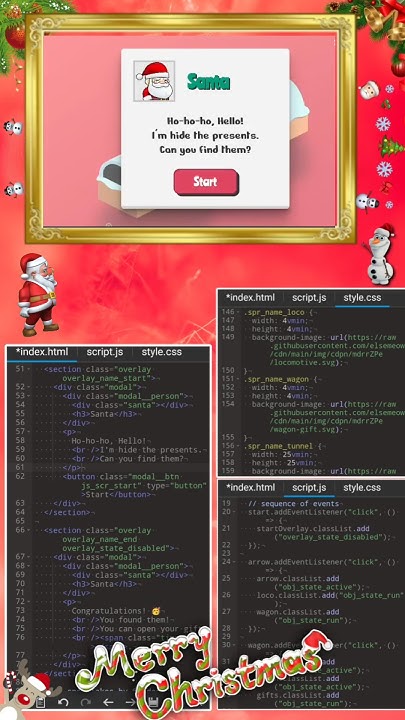 How to Create Santa Claus Animation Using HTML and CSS🎅 #santaclaus #cssanimation - YouTube