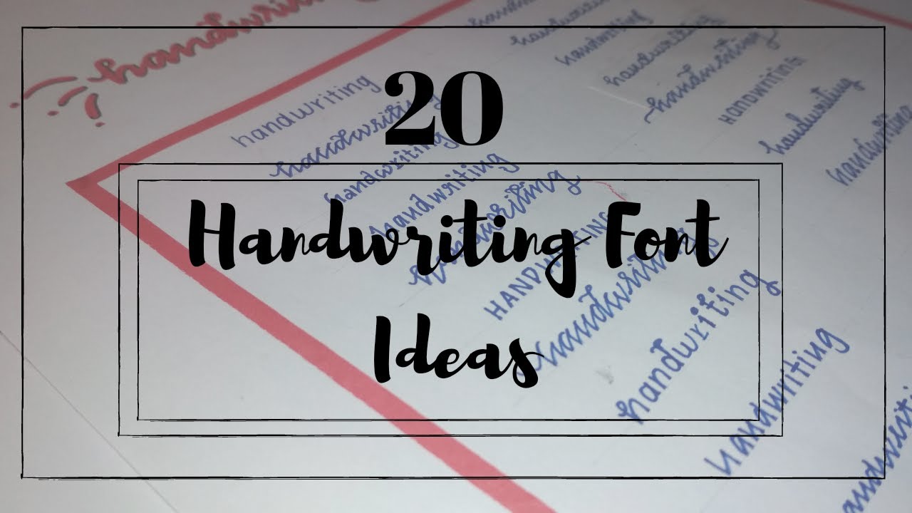 20 Handwriting Font Ideas - YouTube